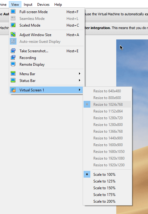 Change screen resolution of macOS in Virtual Box – Hung Doan